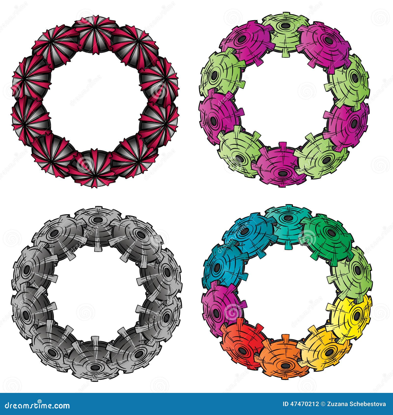 Abstract Colorful Structure Ring Stock Illustration - Illustration of ...