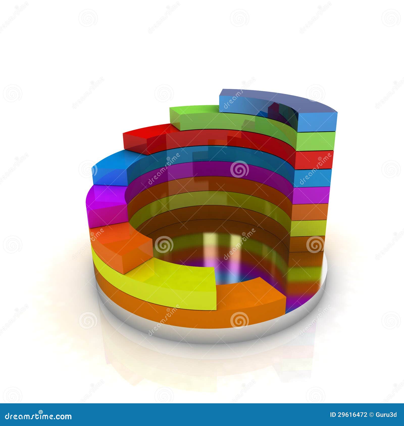 Abstract Colorful Structure on a White Background Stock Illustration ...
