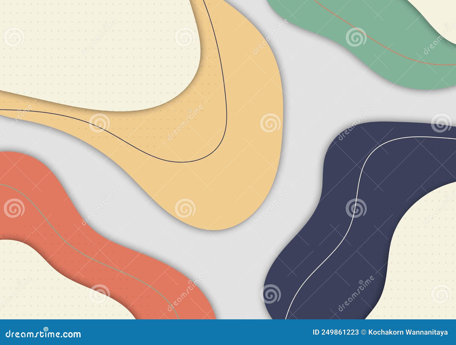 Abstract Colorful Style Artwork Decorative Style. Overlapping Template ...