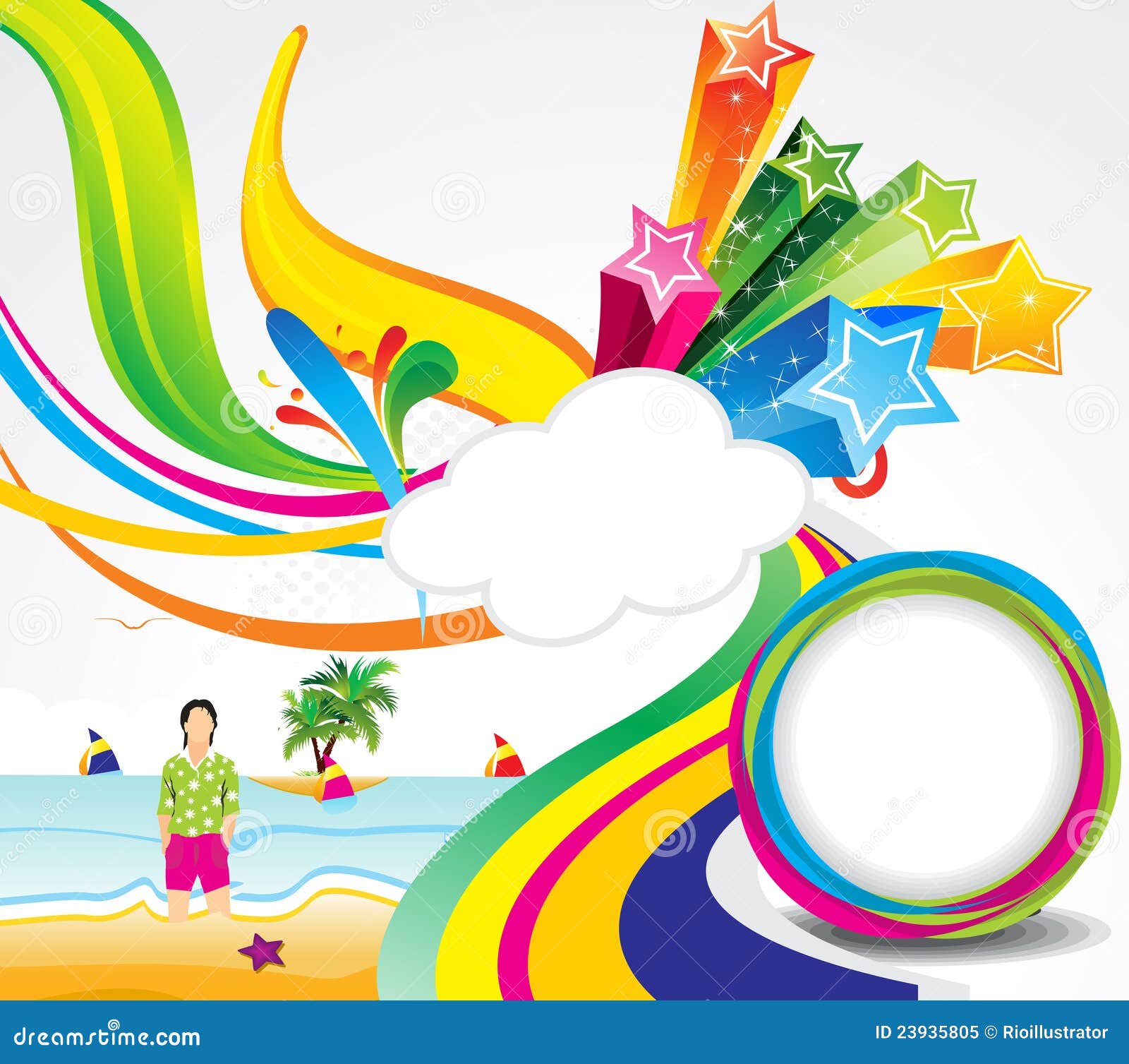 Abstract Colorful Summer Background Stock Vector - Illustration of ...
