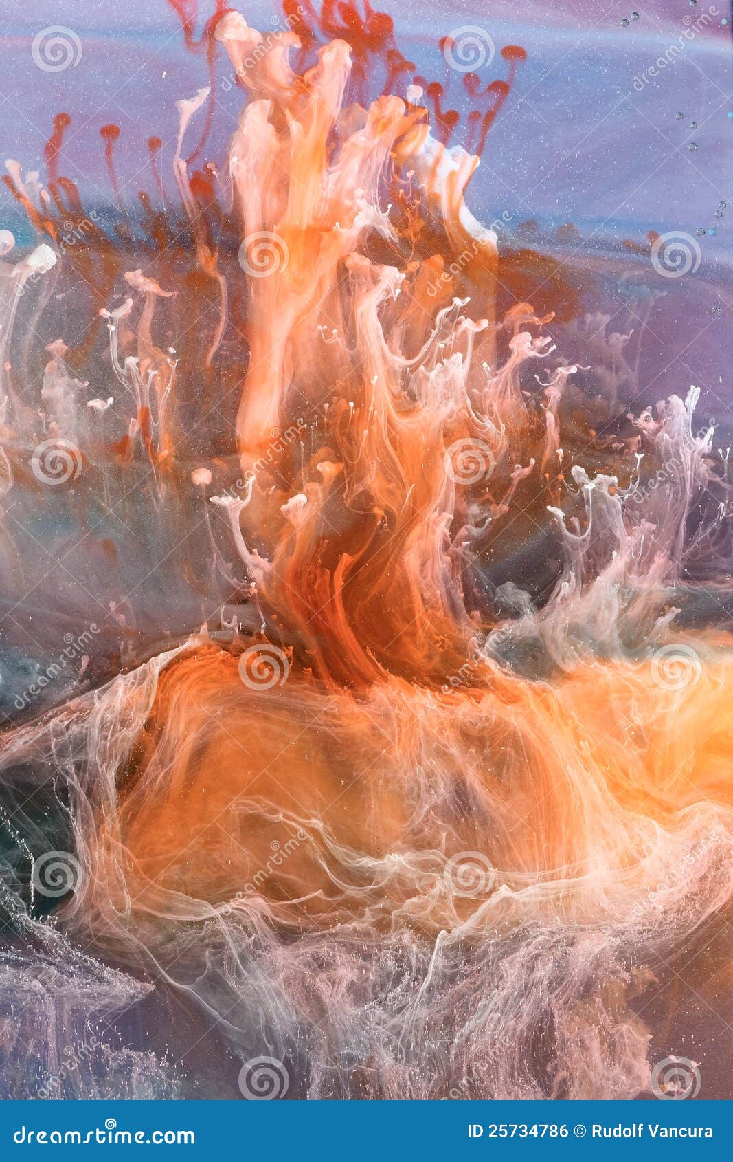 Abstract Colorful Swirling Ink Stock Photo - Image of background ...