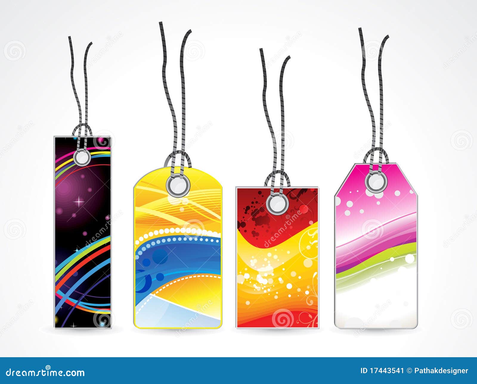 Abstract colorful tags stock vector. Illustration of element - 17443541