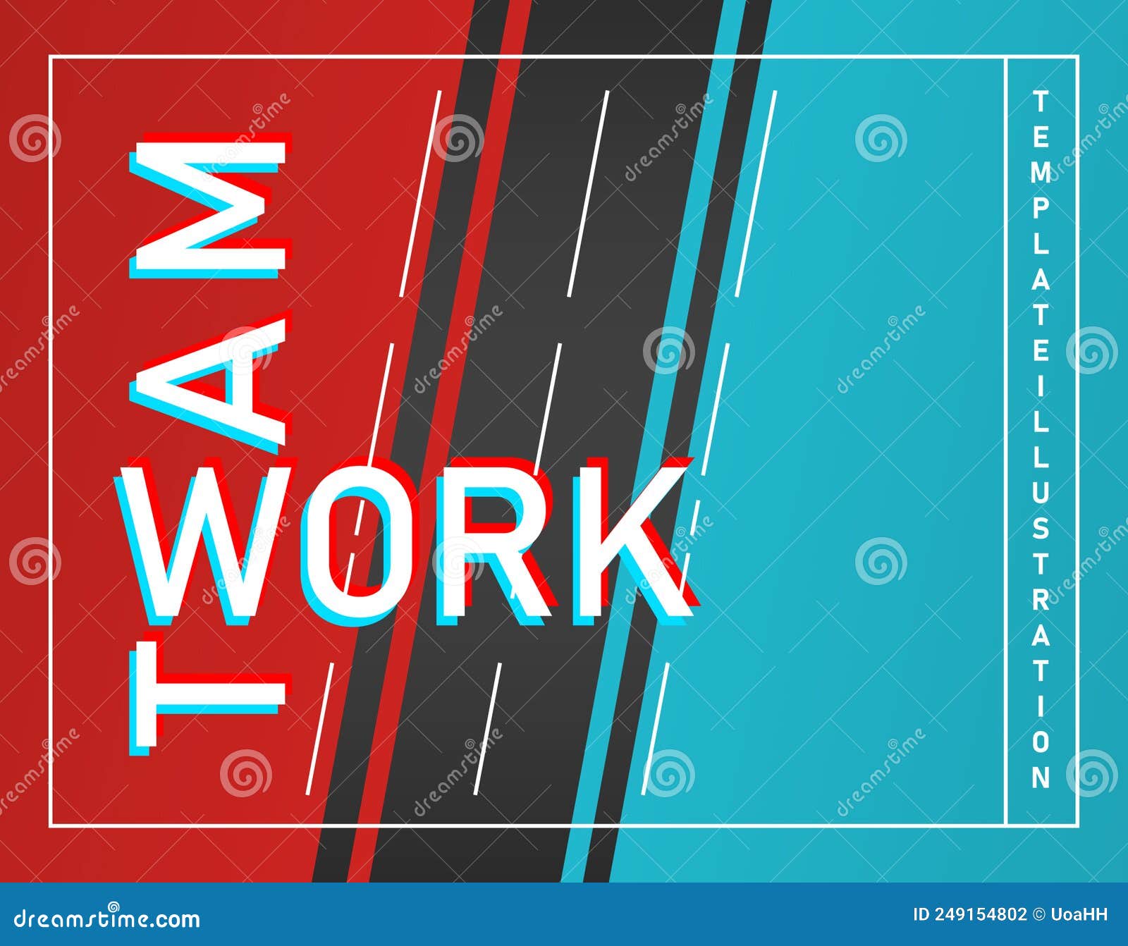 Abstract Colorful Teamwork Banner. Modern Template Design with Text and ...