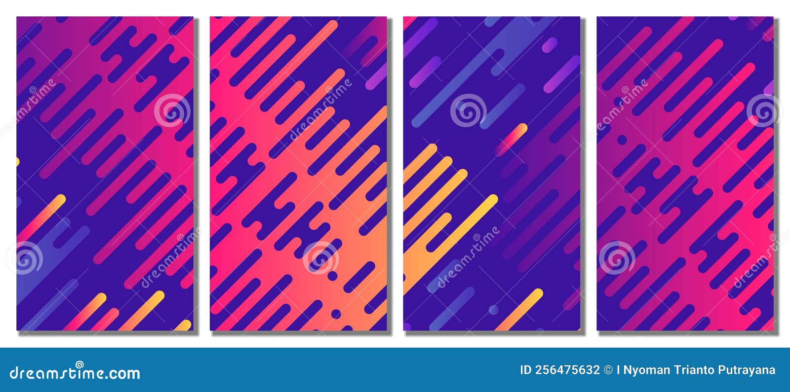 Abstract Colorful Template Set Background. Stock Vector - Illustration ...
