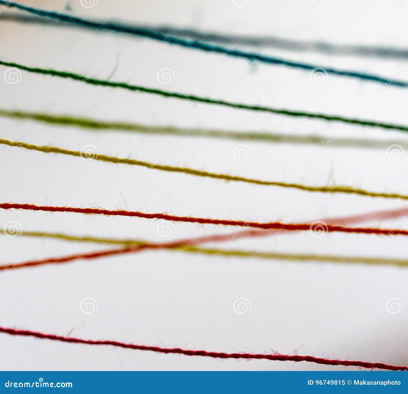 Abstract Of Colorful Threads On White Background Stock Image - Image of ...