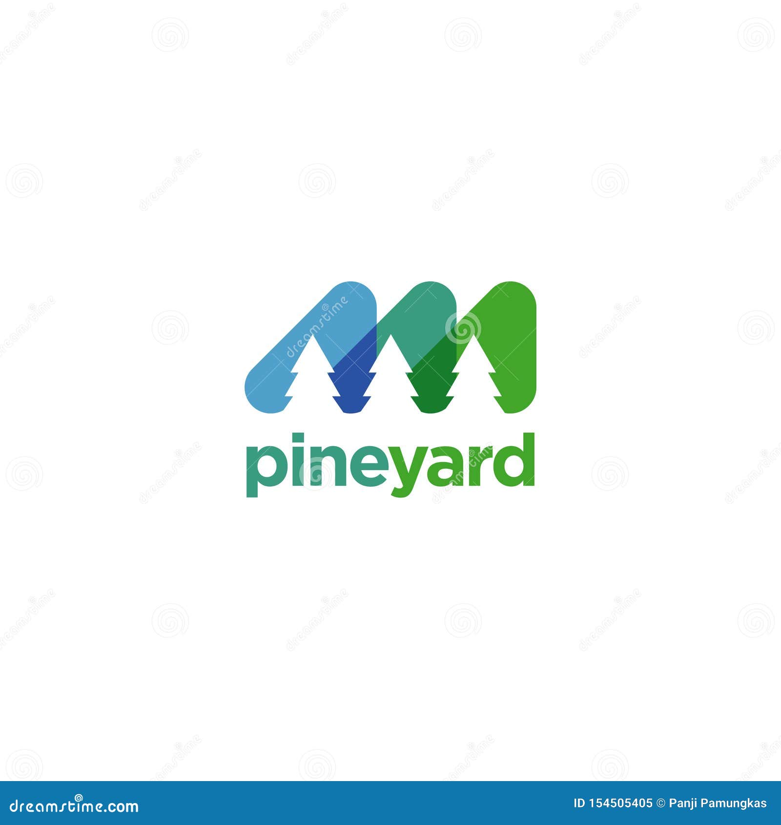 Abstract Colorful Three Pines Logo Template Stock Vector - Illustration ...