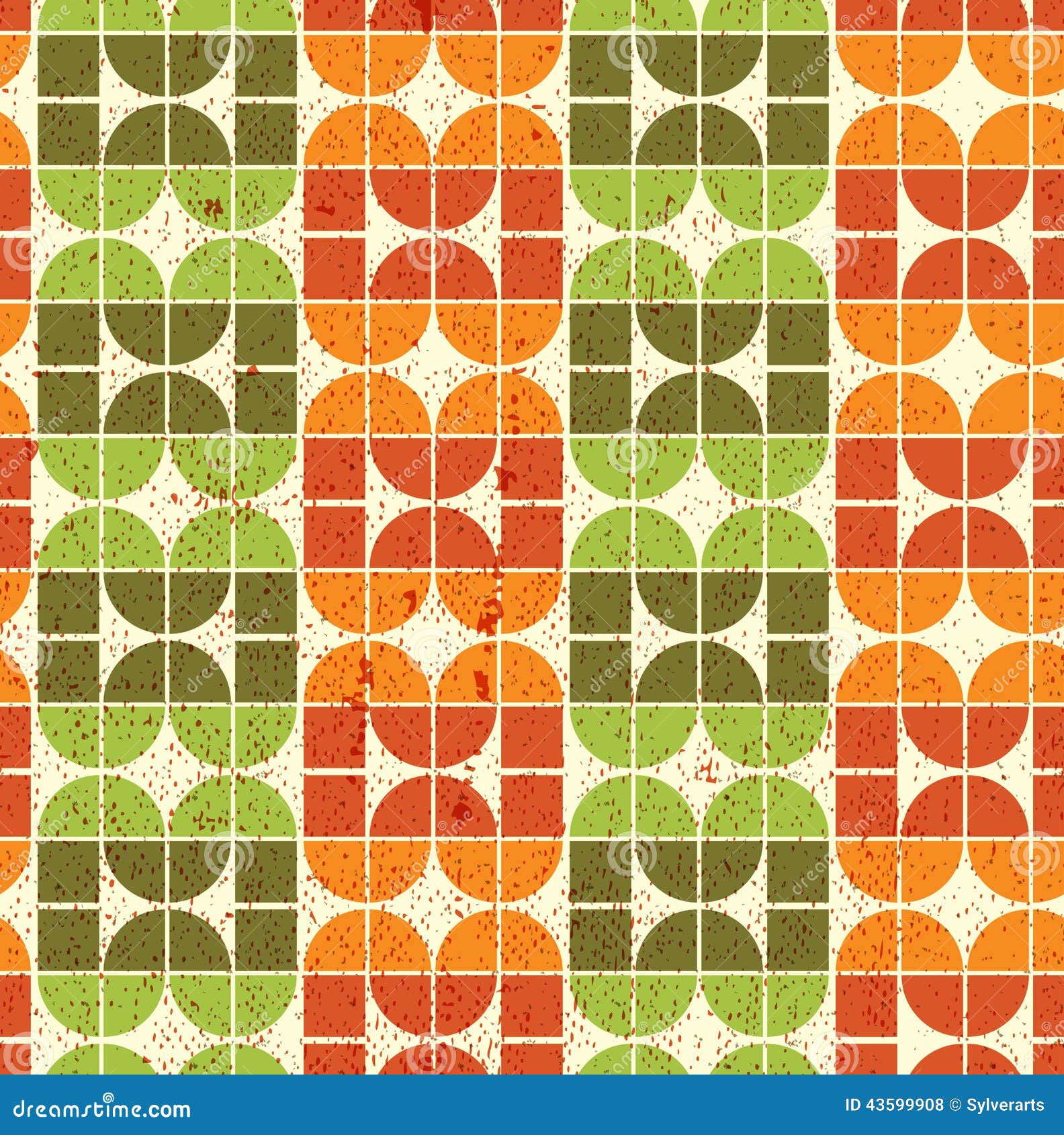 Abstract Colorful Tiles Seamless Pattern. Stock Vector - Illustration ...