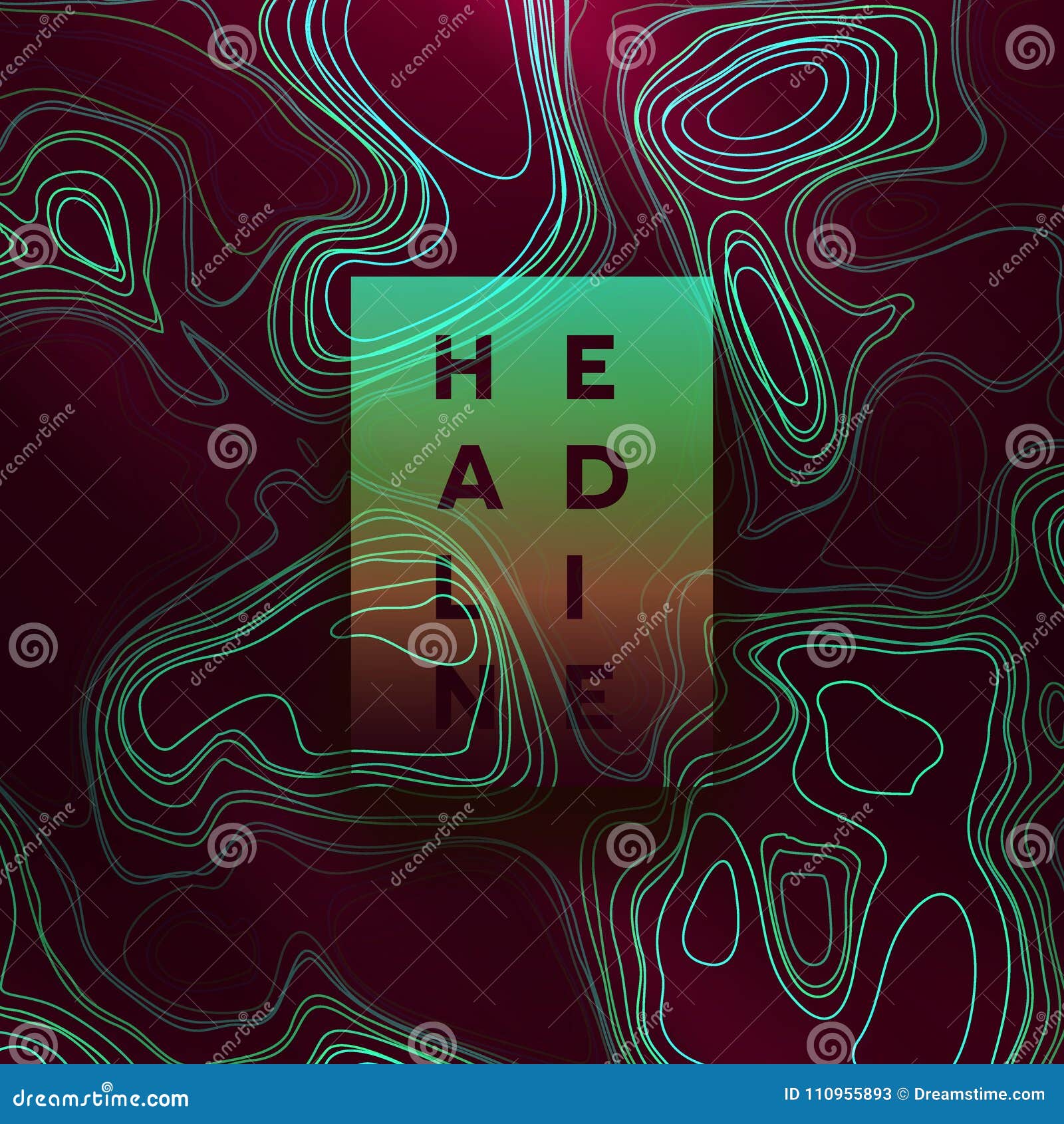 Topographic Map. Liquid Abstract Background. Grey Contours Vector ...