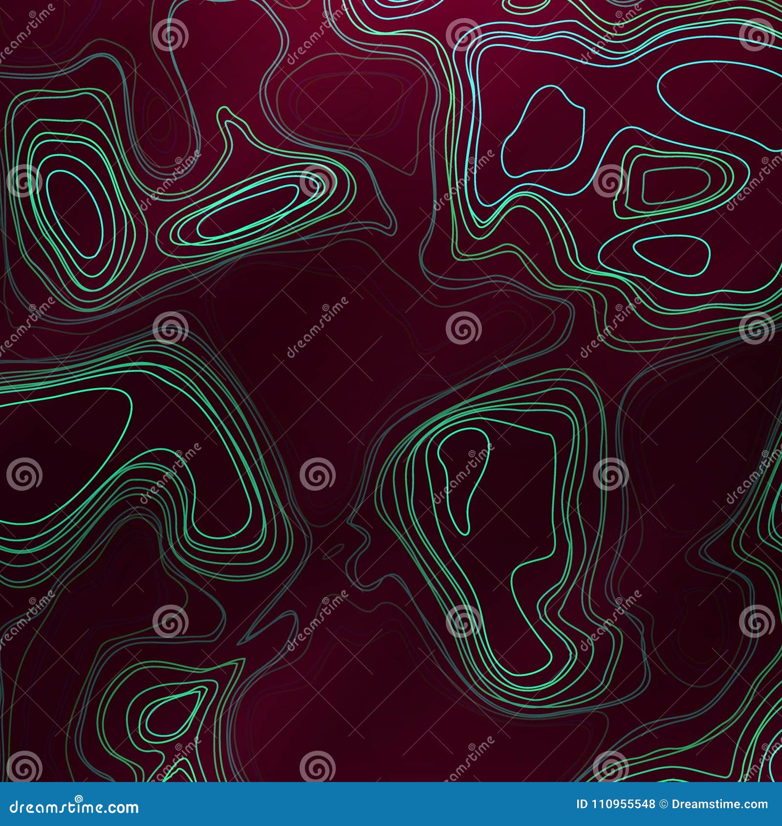 Abstract Colorful Topographic Background with Colored Liquid Wavy Lines ...