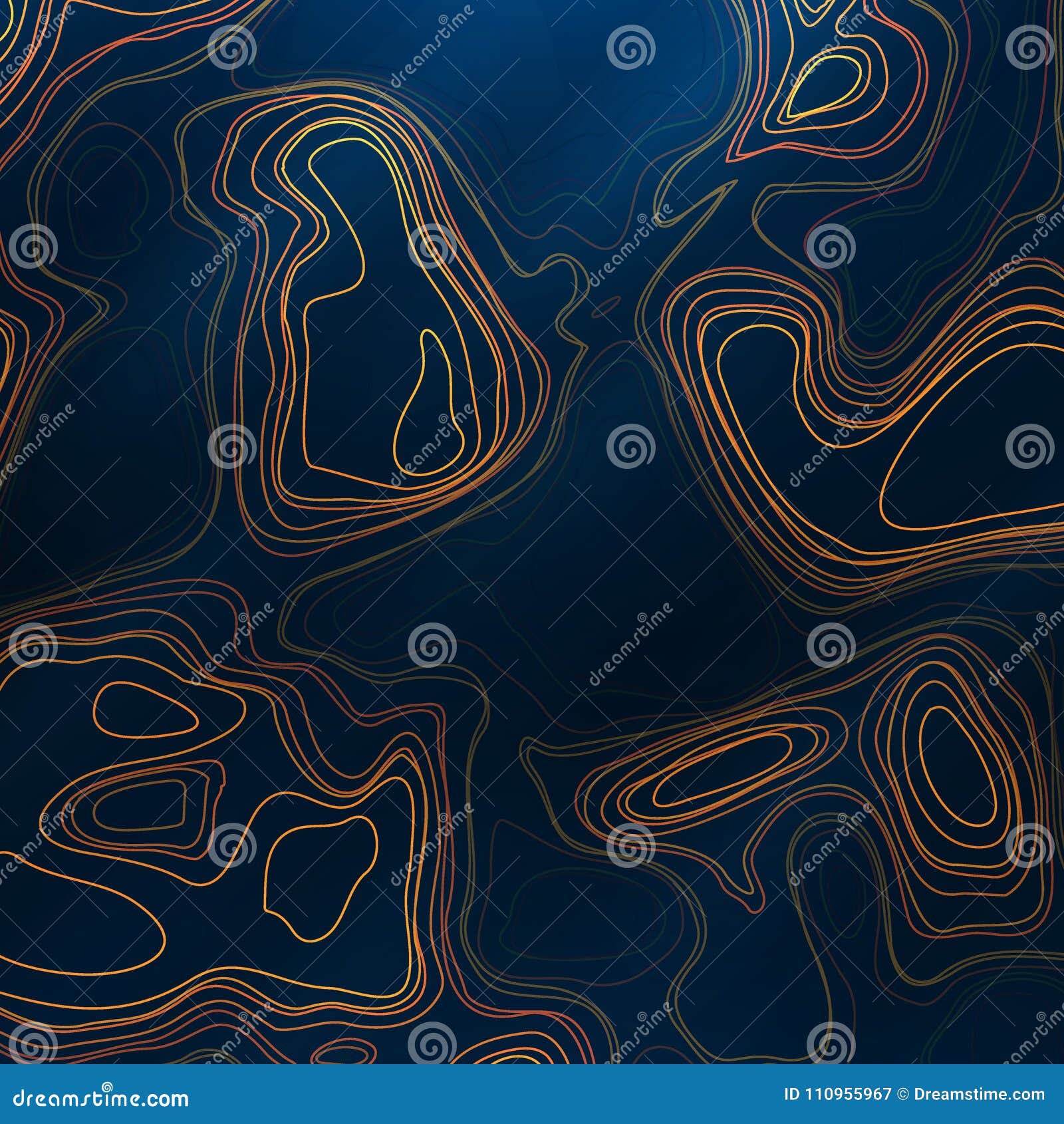 Abstract Colorful Topographic Background with Colored Liquid Wavy Lines ...