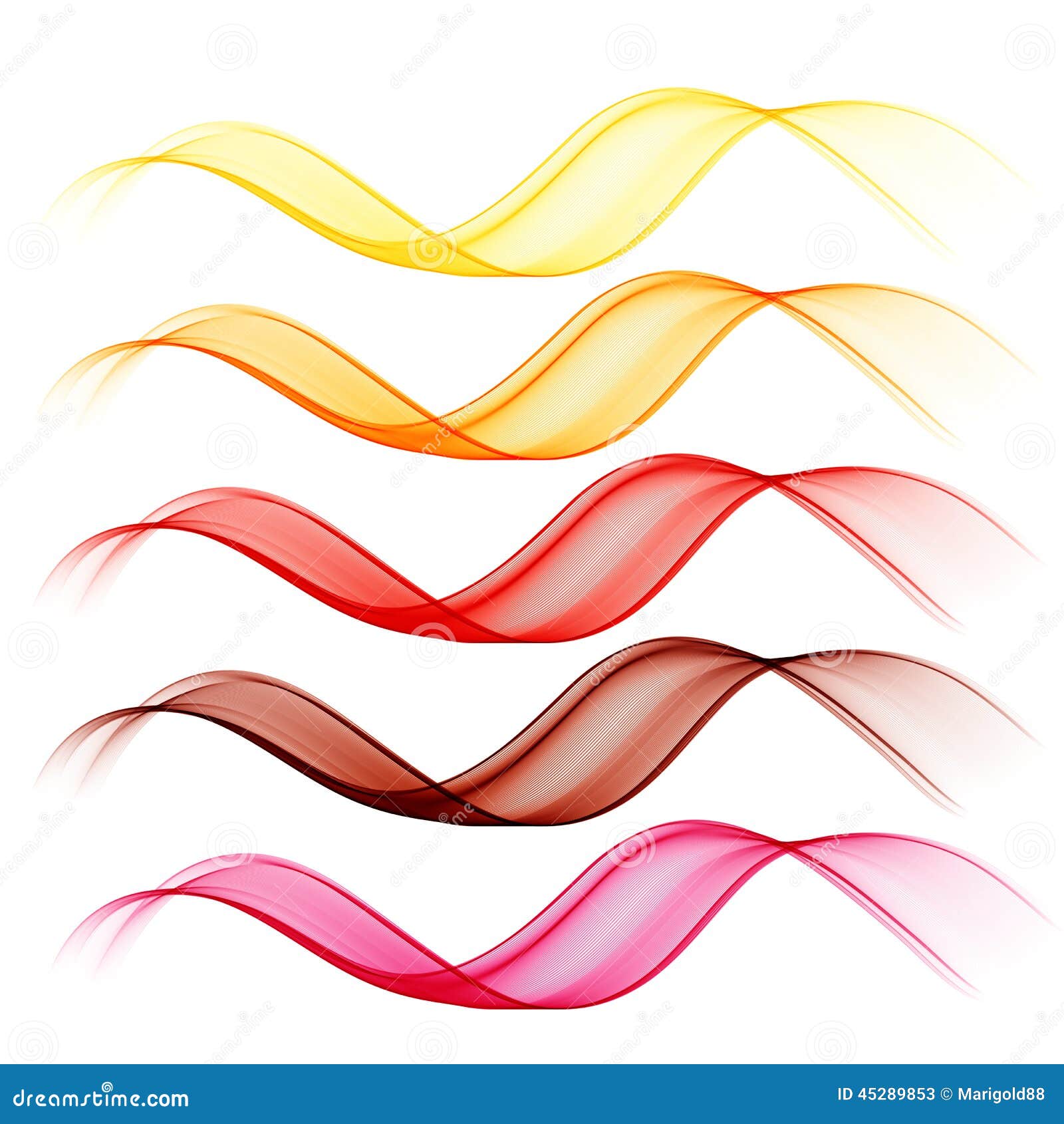 Abstract Colorful Transparent Wave Collection Stock Illustration ... Abstract Colorful Transparent Wave Collection Stock Illustration ...