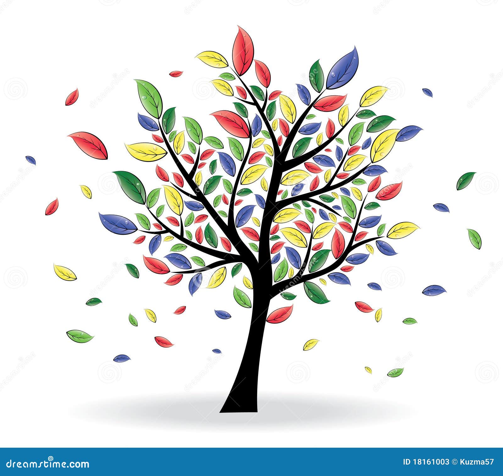 Abstract colorful tree stock vector. Illustration of desire - 18161003