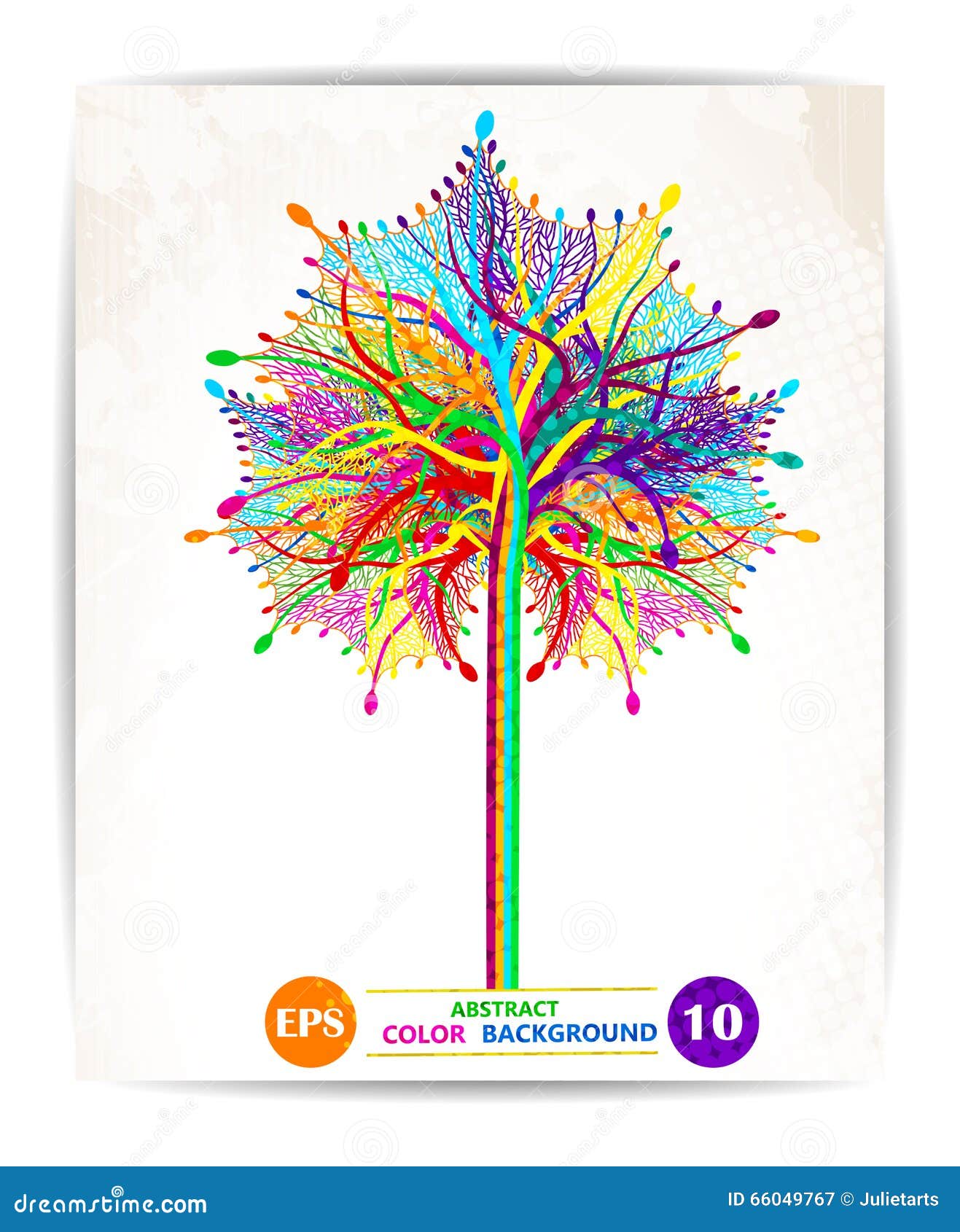Abstract Colorful Tree Design Background. Vector, EPS10 Stock Vector ...