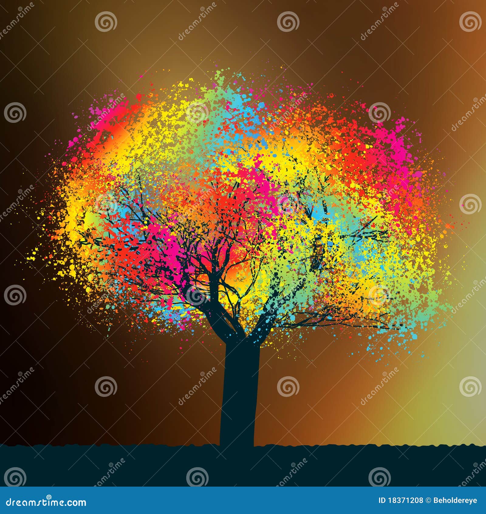 Abstract Colorful Tree. EPS 8 Stock Vector - Illustration of ...