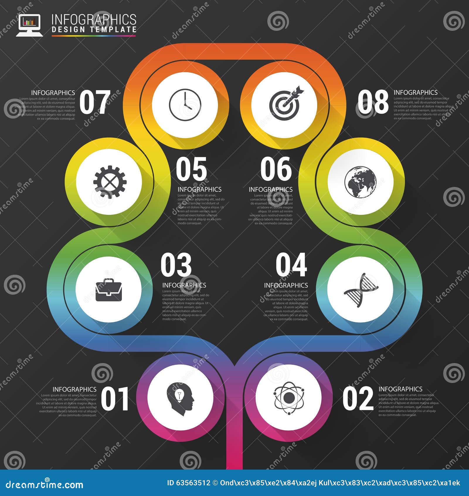 Tree Timeline Process Mindmap Vector Infographics | CartoonDealer.com ...