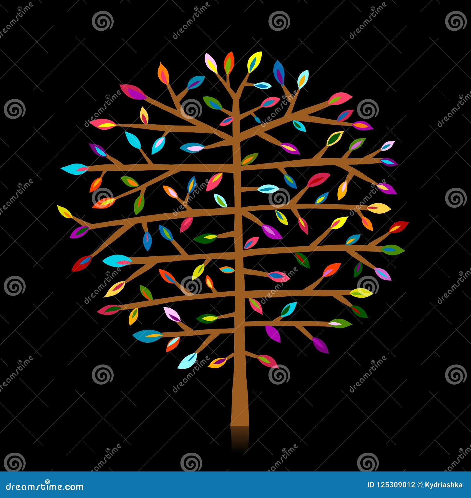 Abstract Colorful Tree for Your Design Stock Vector - Illustration of ...