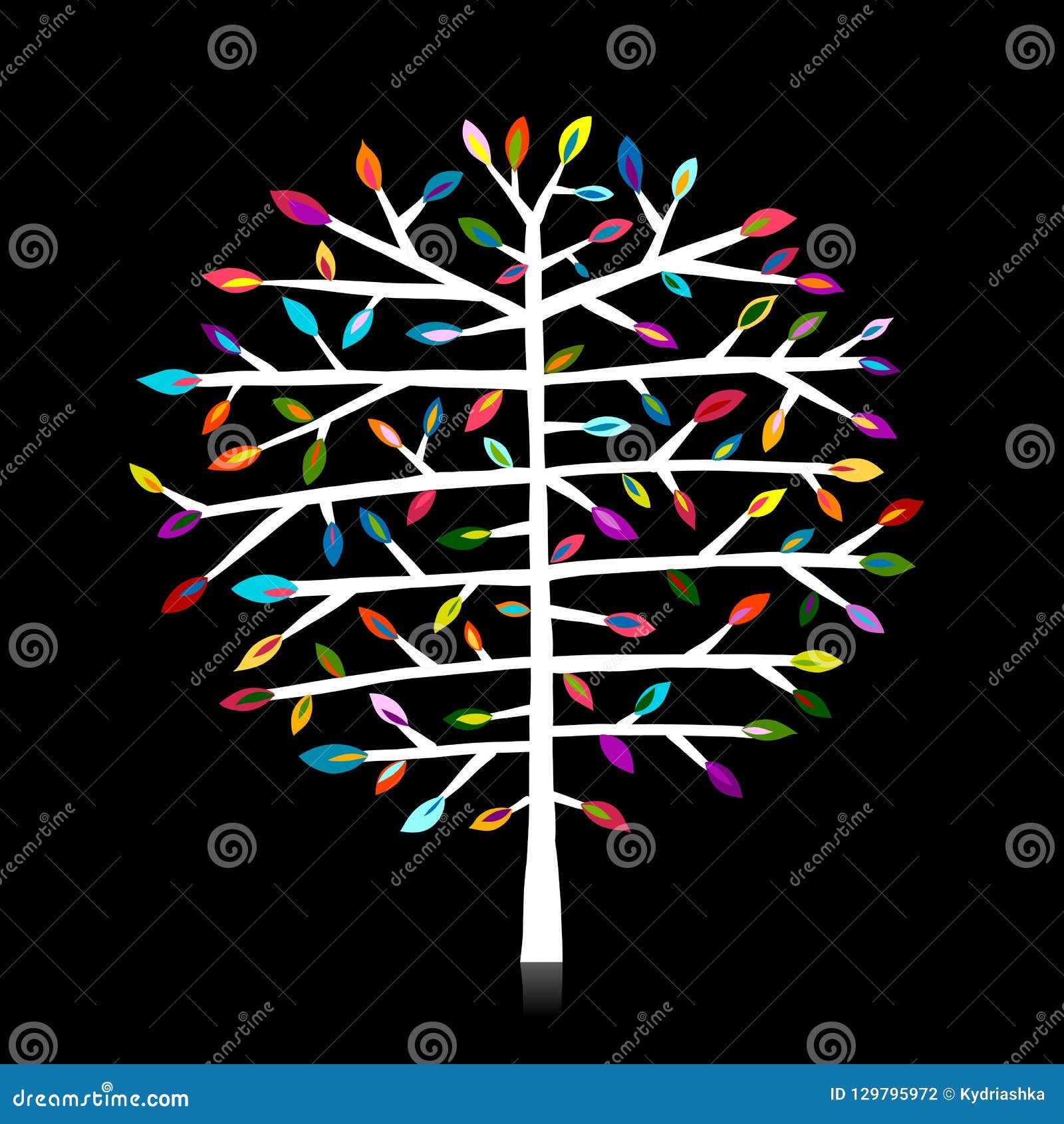 Abstract Colorful Tree for Your Design Stock Vector - Illustration of ...