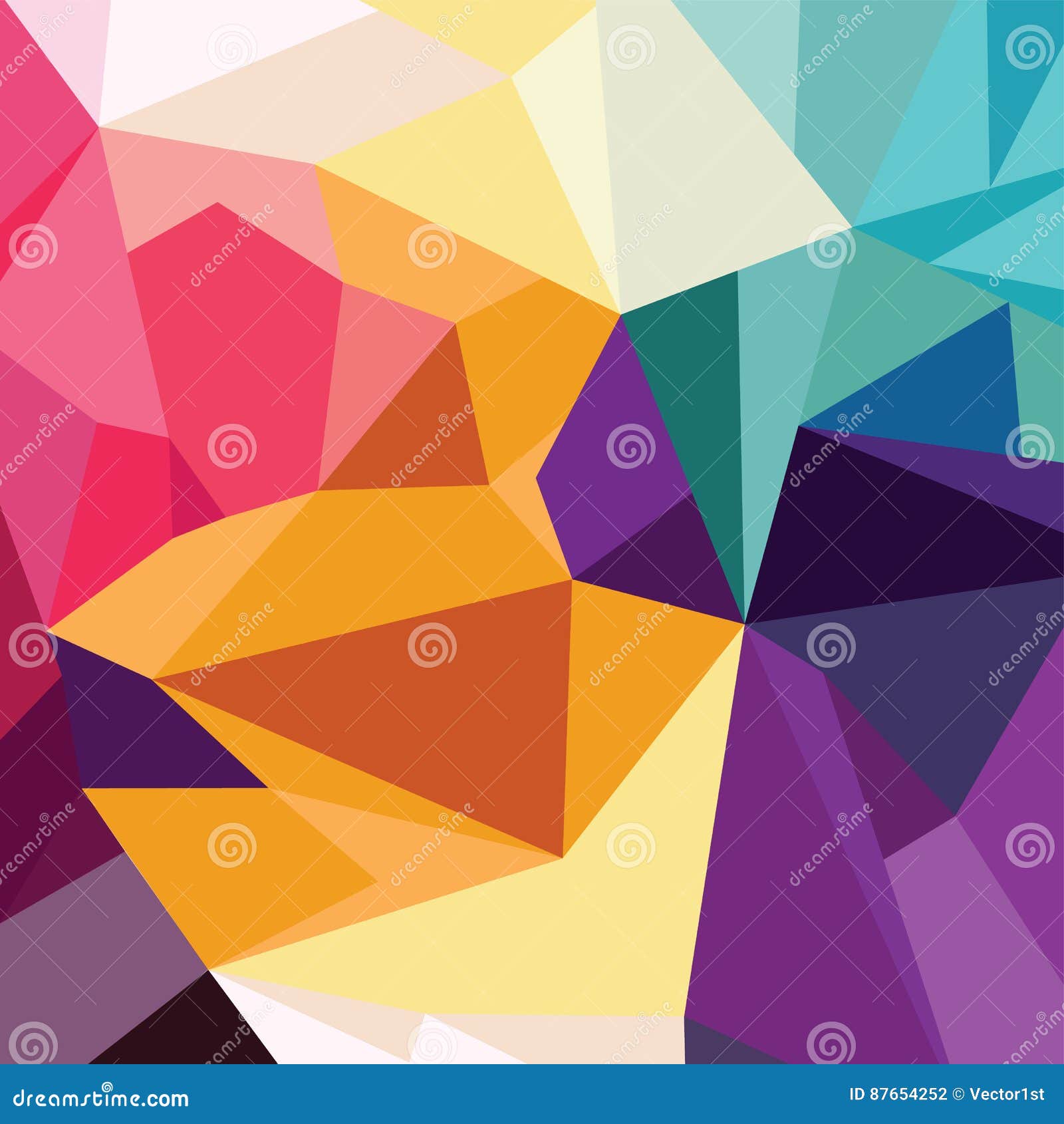 Abstract Colorful Triangle Geometrical Background Stock Vector ...