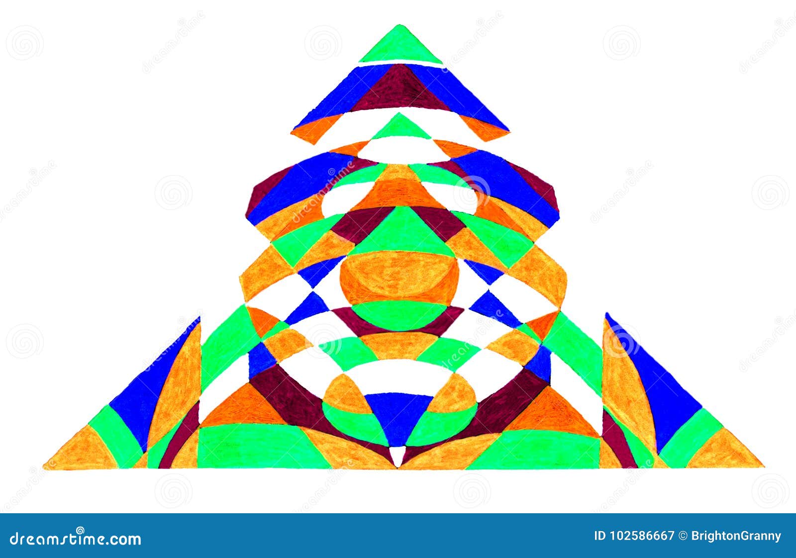 Abstract colorful triangle stock image. Image of triangle - 102586667