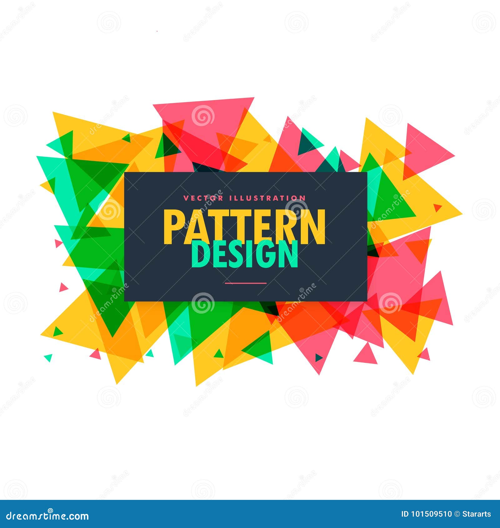 Abstract Colorful Triangle Shapes Frame Background Stock Vector ...