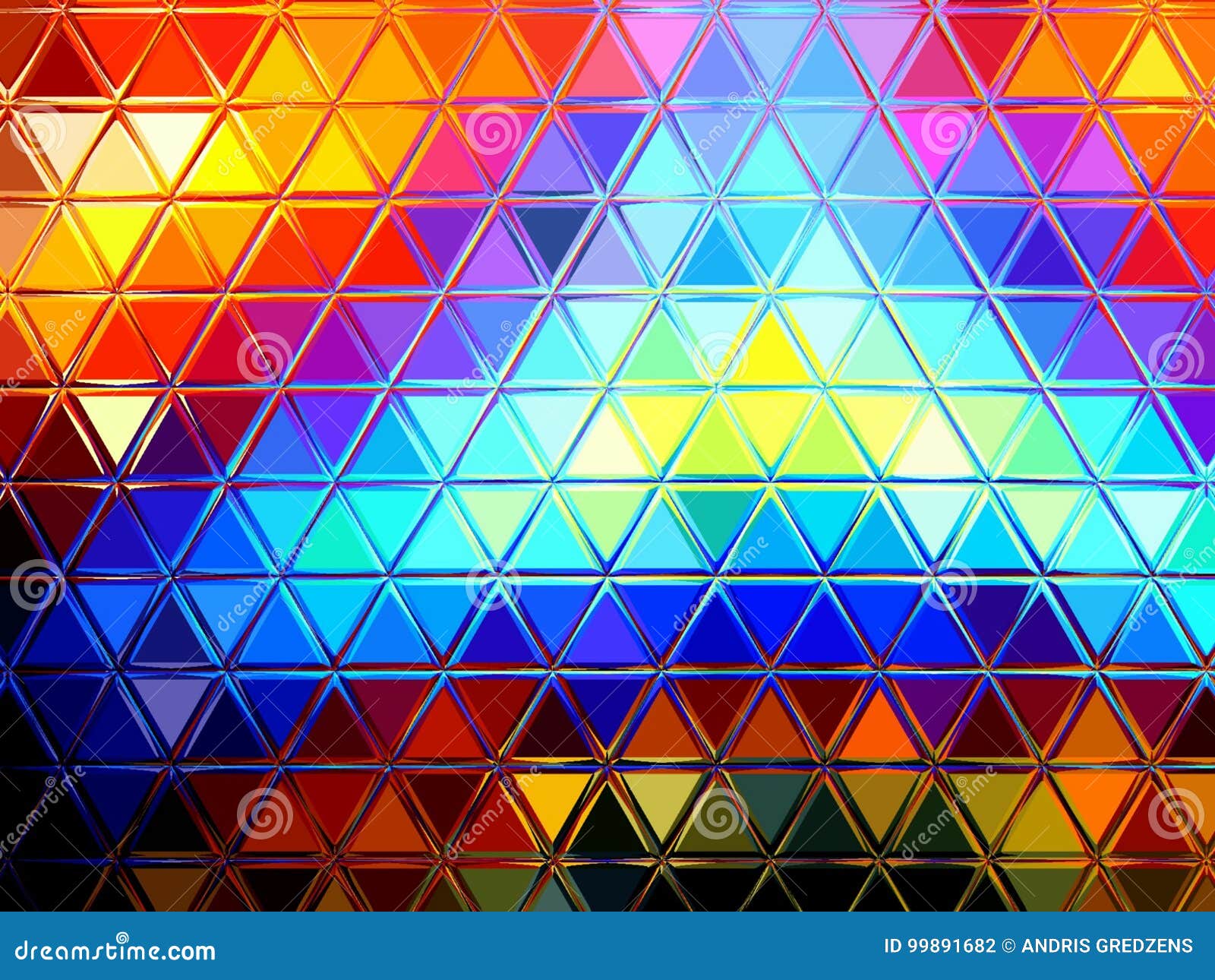 Abstract Colorful Triangles Background Stock Illustration ...
