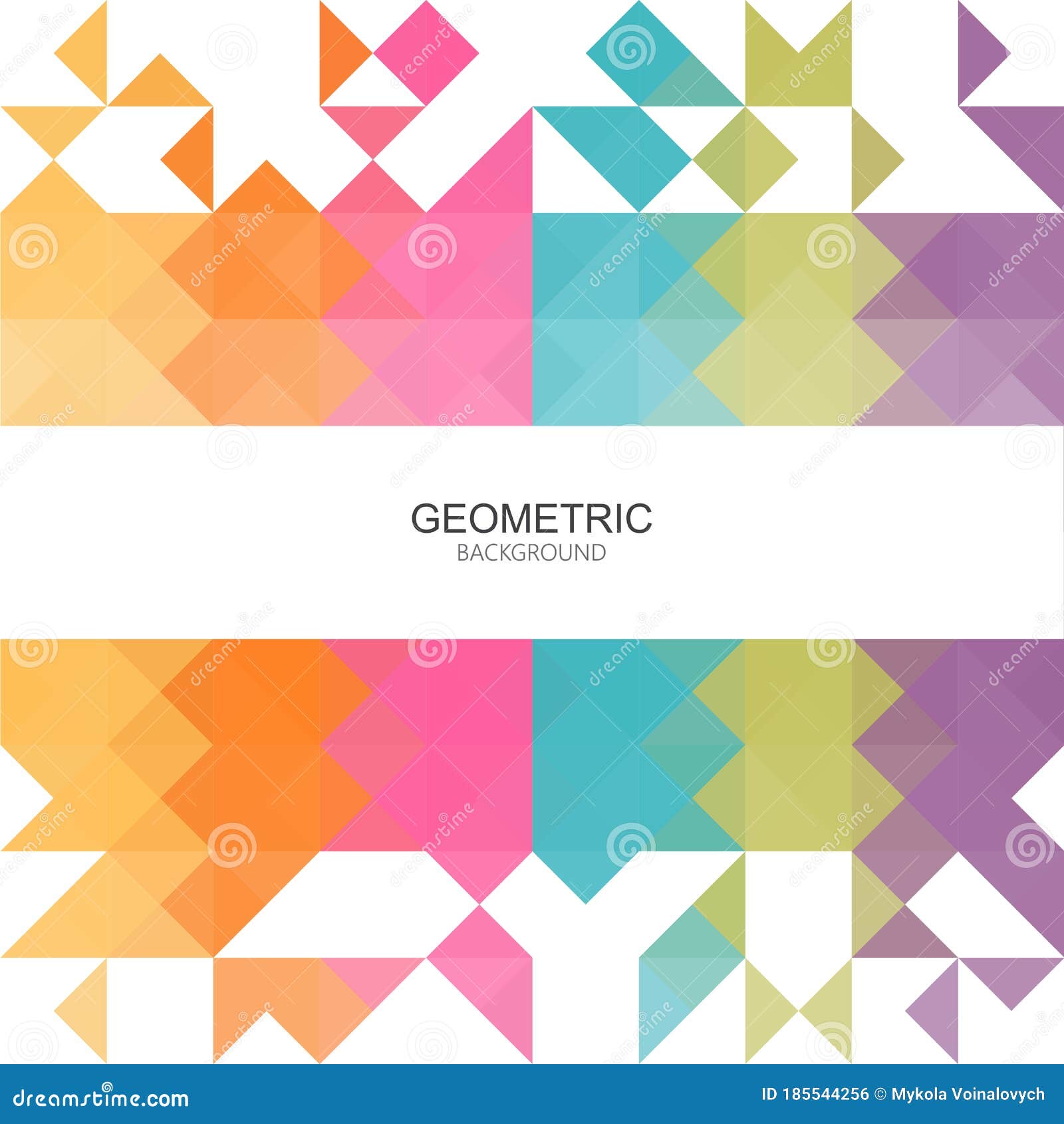 Abstract Colorful Triangles Background Design Vector Banner Stock ...