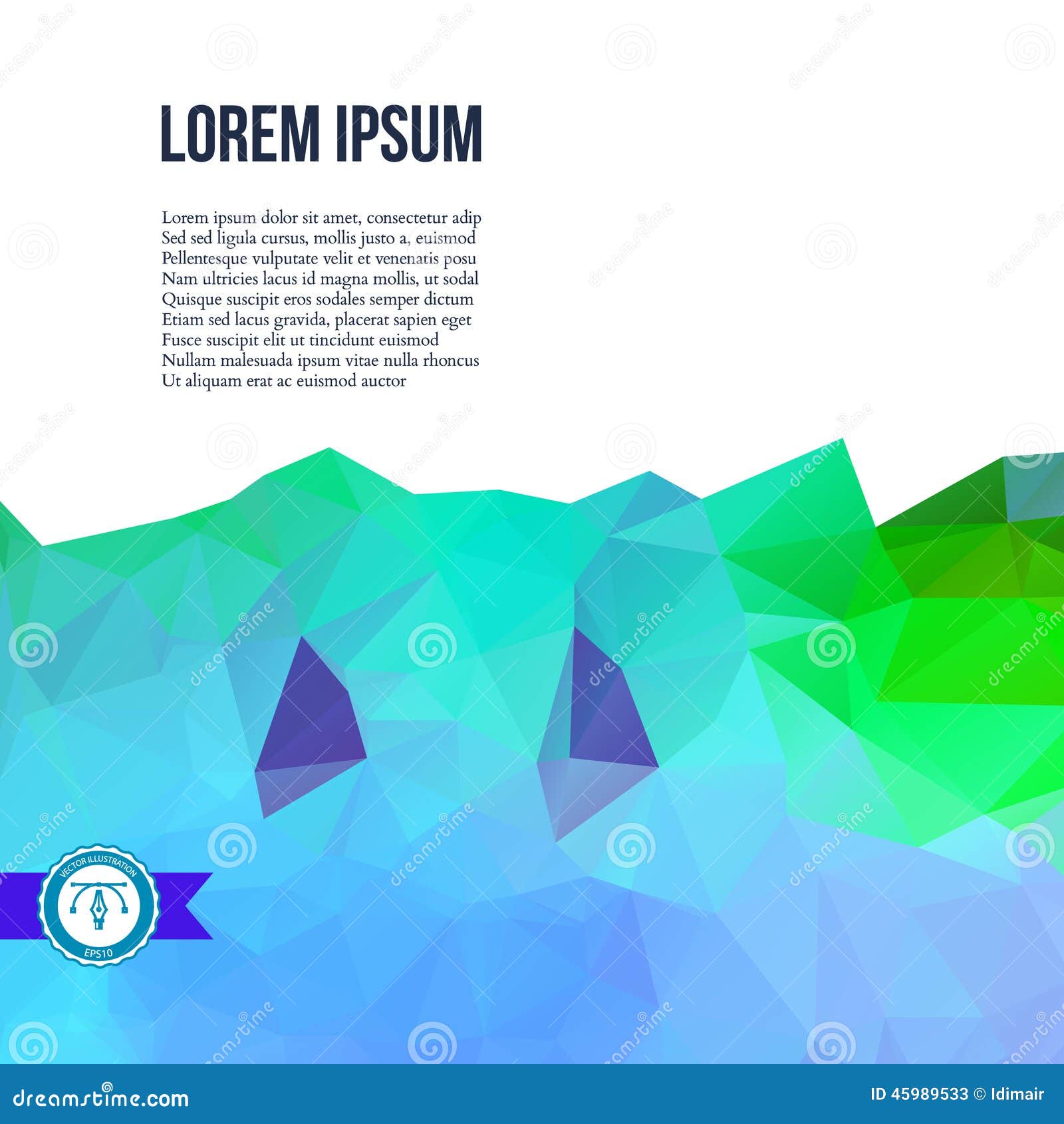 Abstract Colorful Triangles Background. Vector Stock Vector ...