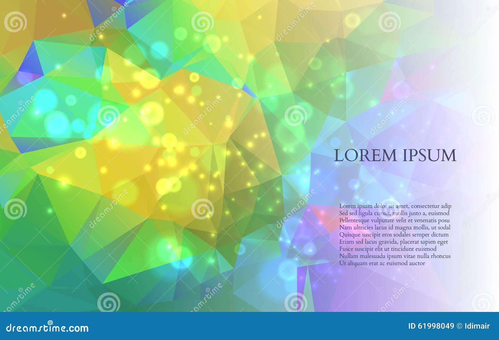 Abstract Colorful Triangles Background. Vector Stock Vector ...