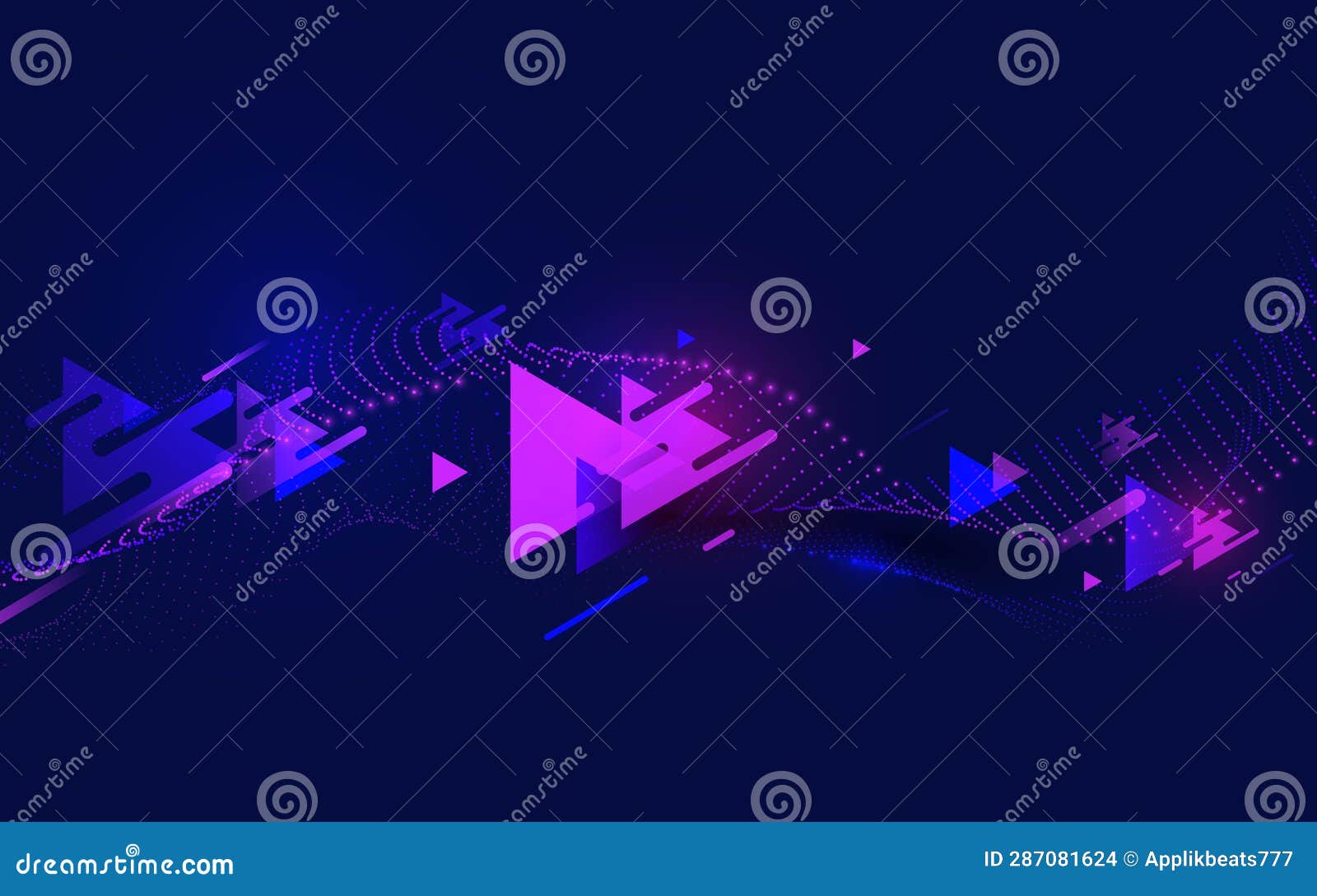 Abstract Colorful Triangles Motion Speed Background. Illustration ...