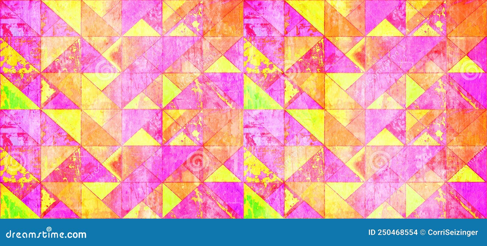 Abstract Colorful Triangular Cement Stone Mosaic Tiles, Tile Mirror or ...