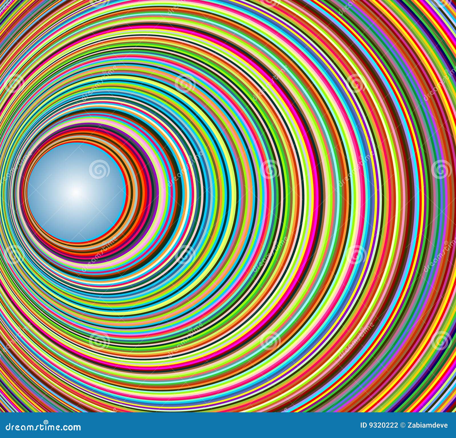 Abstract Colorful Tunnel with Circles Stock Vector - Illustration of ...