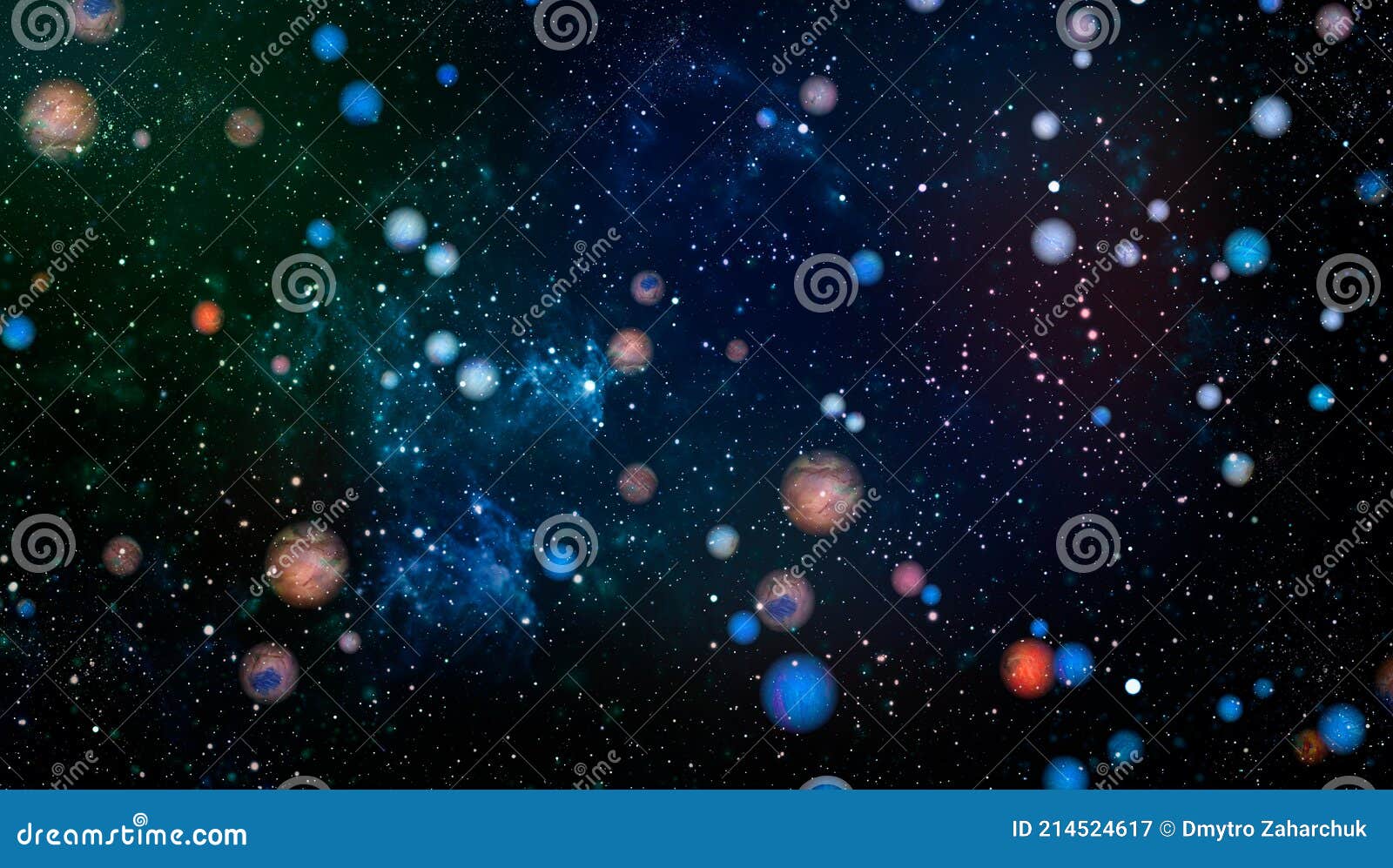 Abstract Colorful Universe, Nebula Night Starry Sky, Multicolor Outer ...