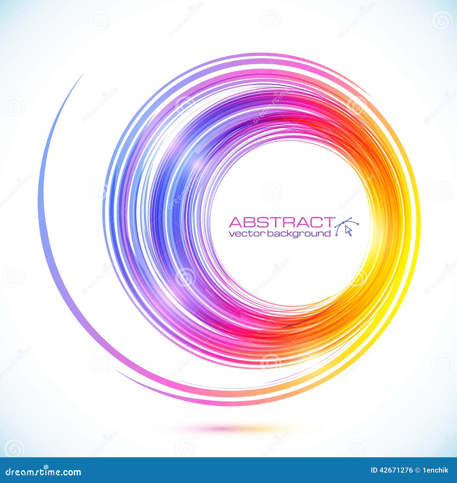 Abstract Colorful Vector Circle Frame Stock Vector - Illustration of ...