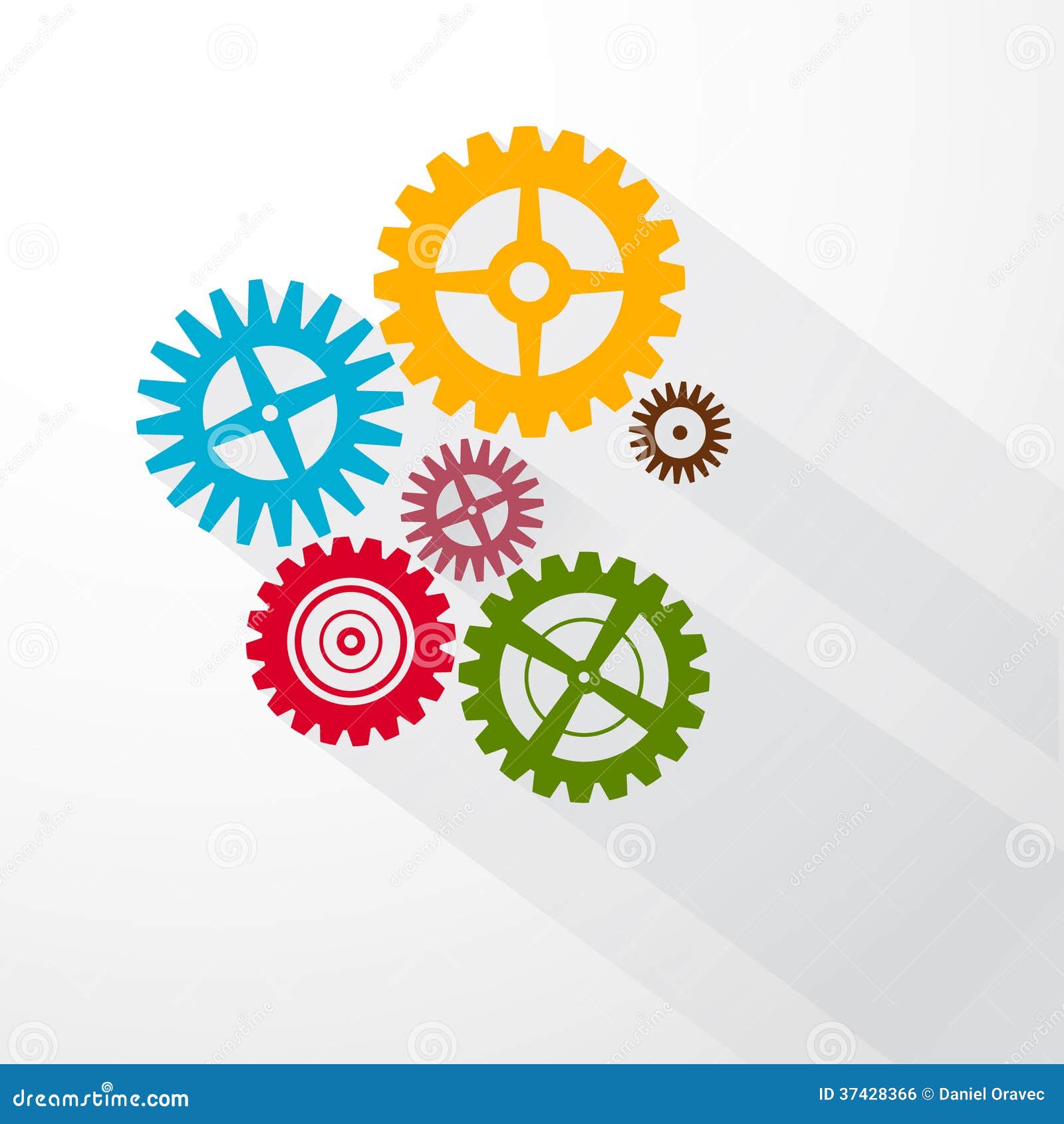 Abstract Colorful Vector Cogs - Gears Stock Vector - Illustration of ...