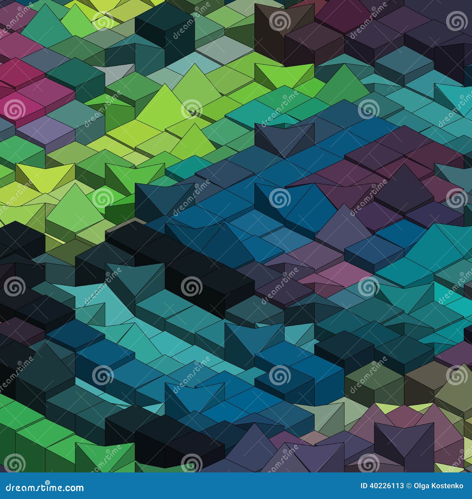 Abstract Colorful Vector Cube - Background Stock Vector - Illustration ...