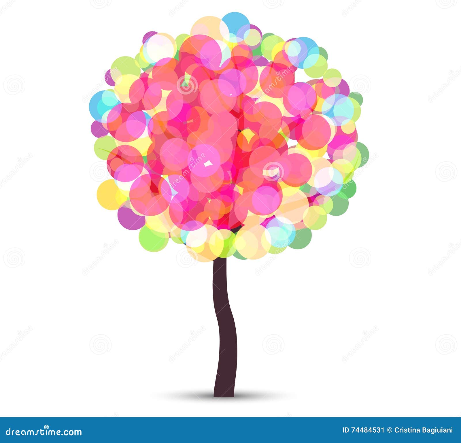 Abstract Colorful Vector Tree Stock Vector - Illustration of ...