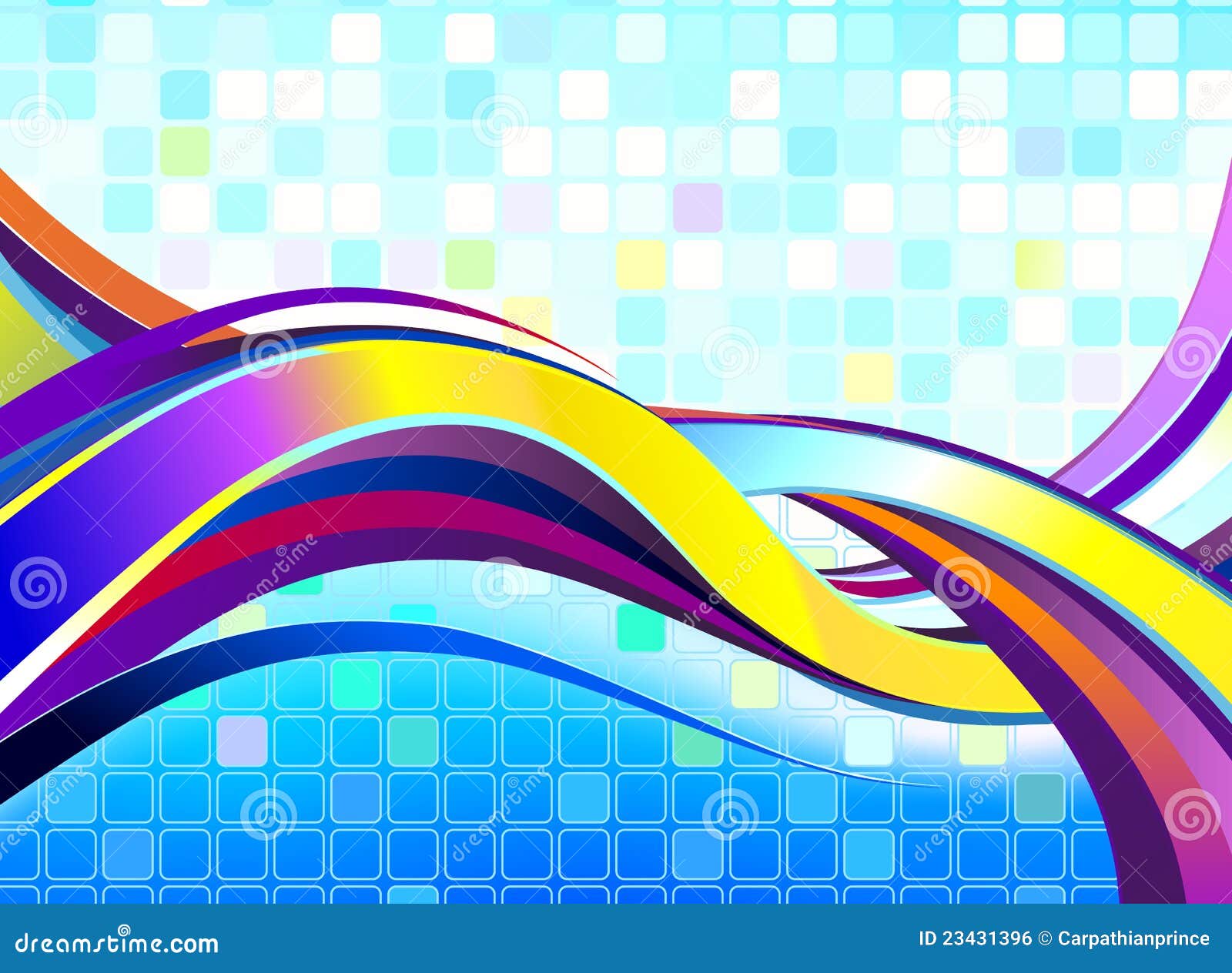 Abstract Colorful Wave stock vector. Illustration of modern - 23431396