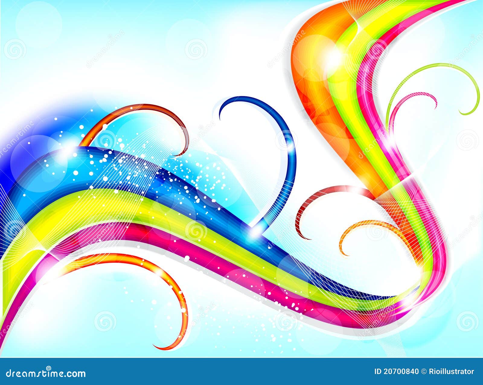 Abstract Colorful Wave Background Stock Vector - Illustration of design ...