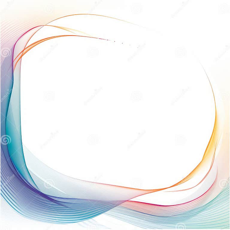 Abstract Colorful Wave Background with White Space for Text Stock ...