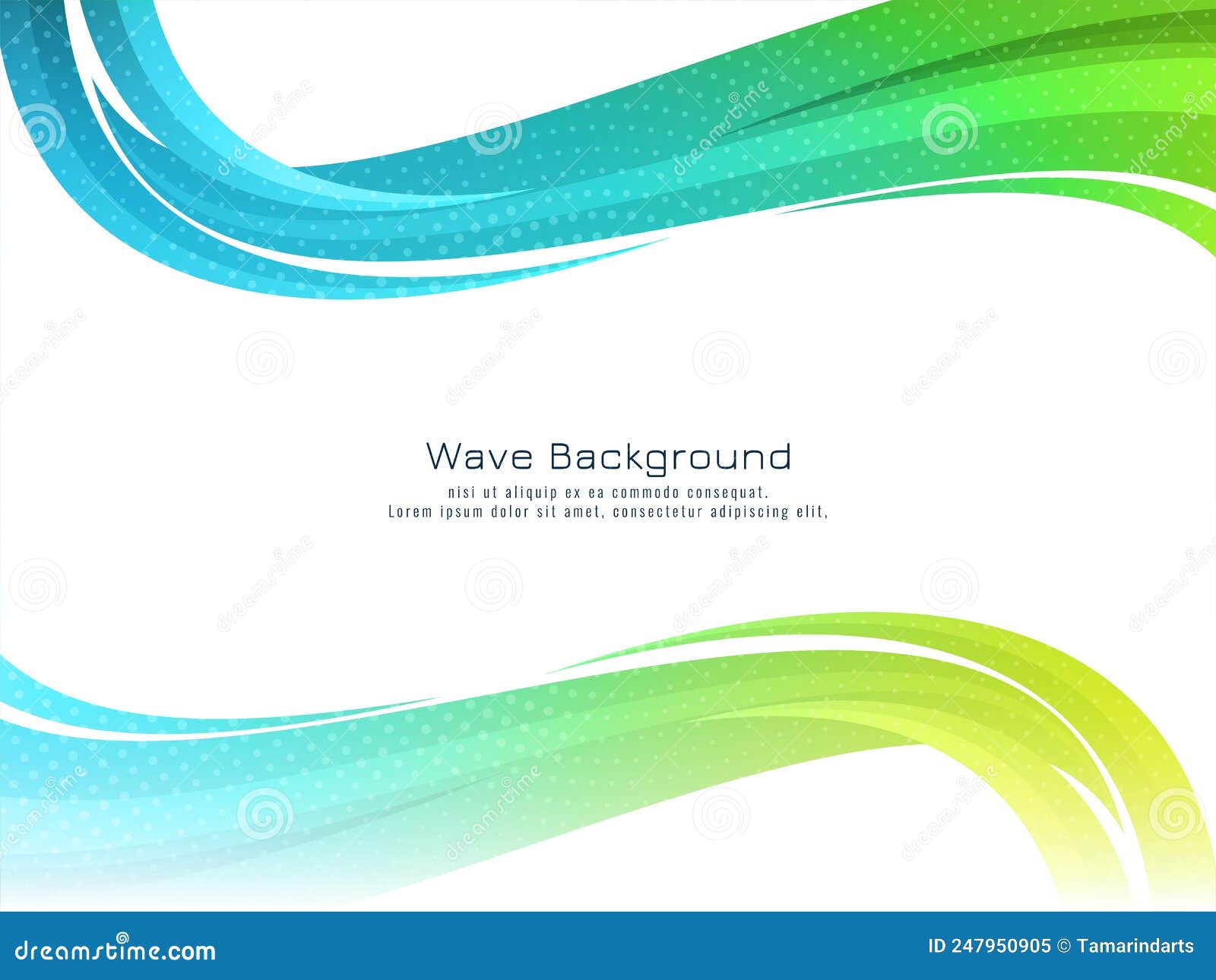 Abstract Colorful Wave Design Decorative Background Stock Vector ...