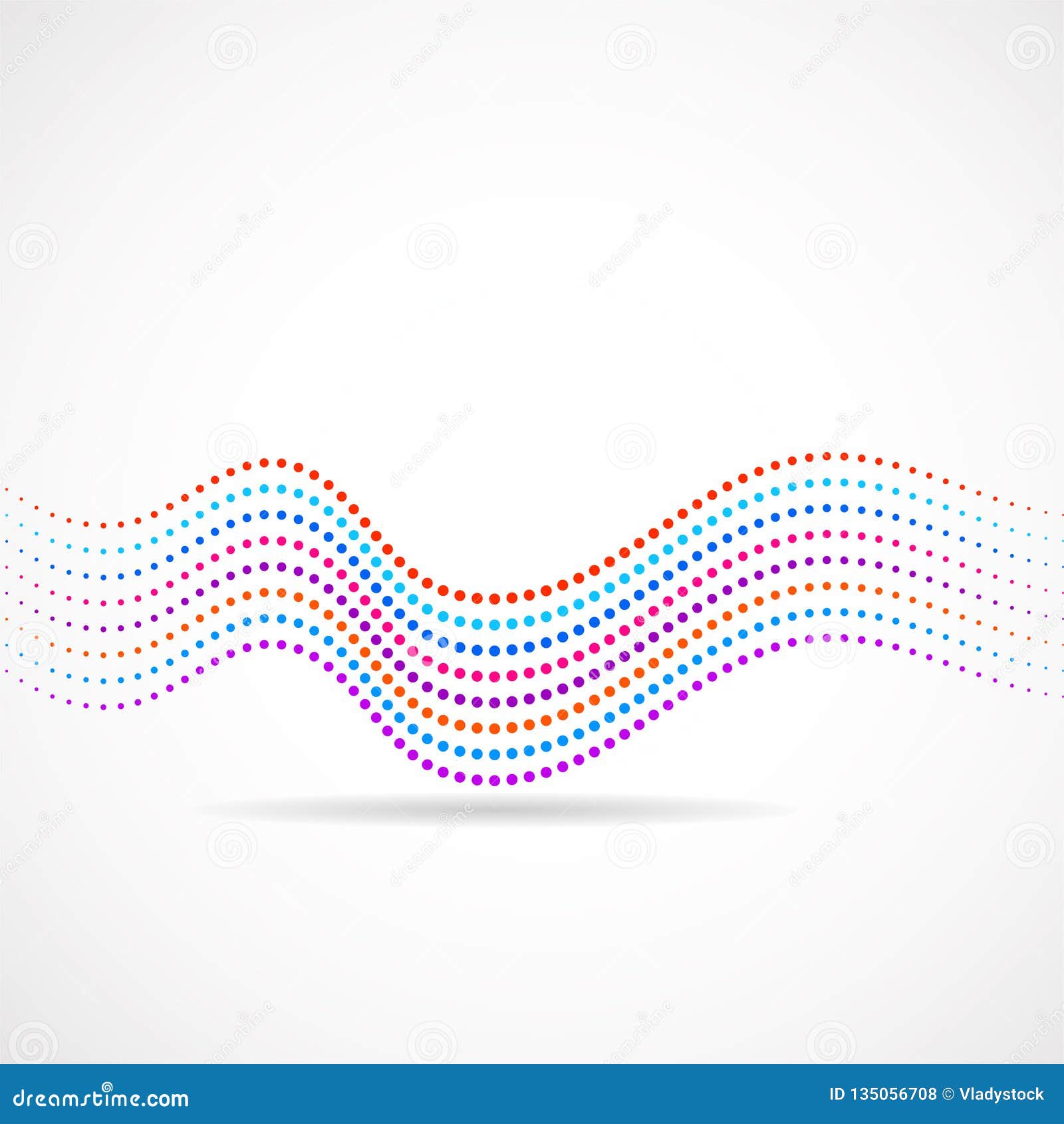 Abstract Colorful Wave of Dotted Lines Stock Vector - Illustration of ...