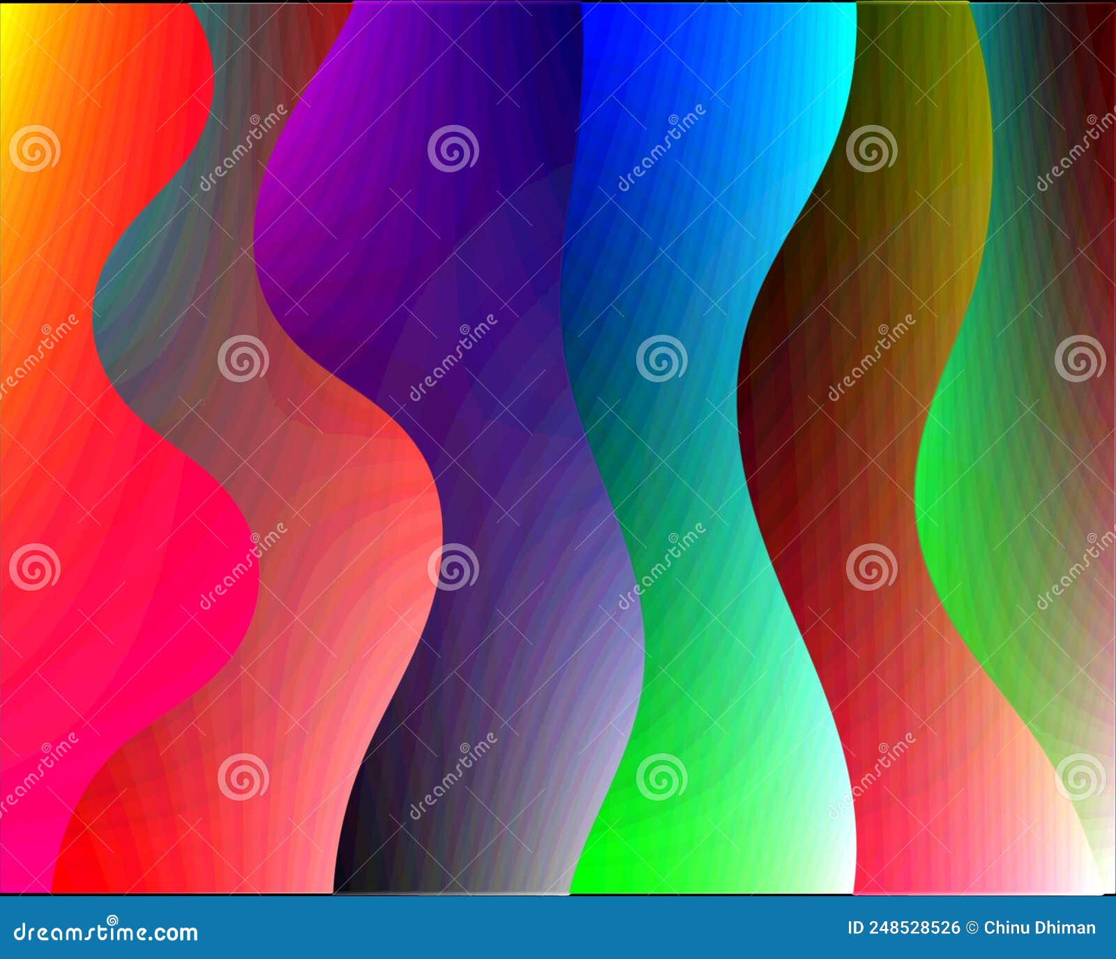 Abstract Colorful Wave Line Pattern Background. Colour Stripe Graphic ...