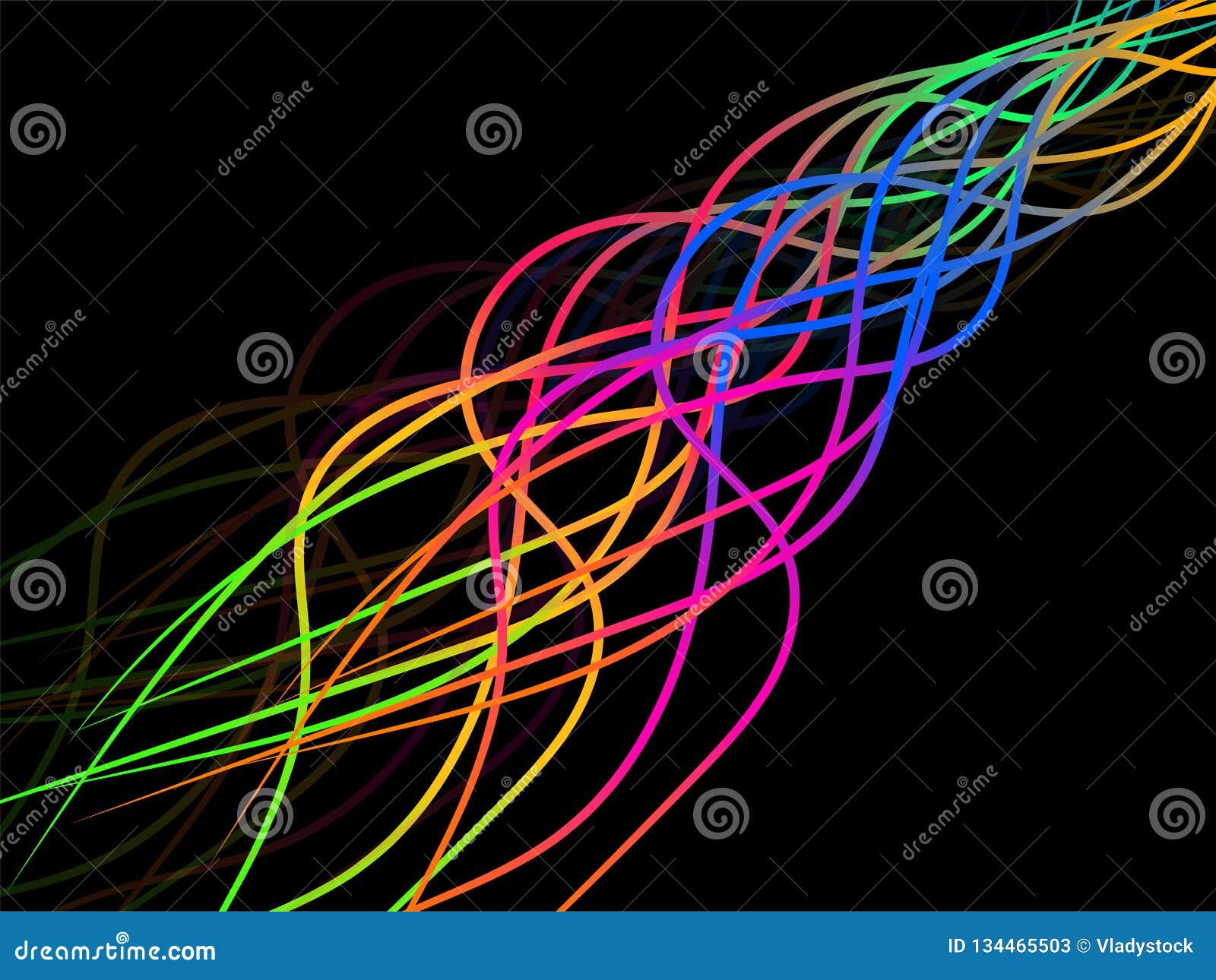 Abstract Colorful Wave Of Lines Multicolored Waves Stock Vector