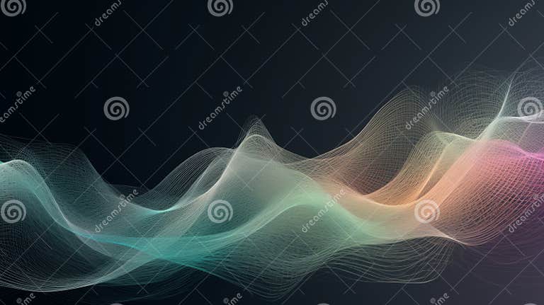Abstract Colorful Waveform Background Stock Image - Image of wave ...