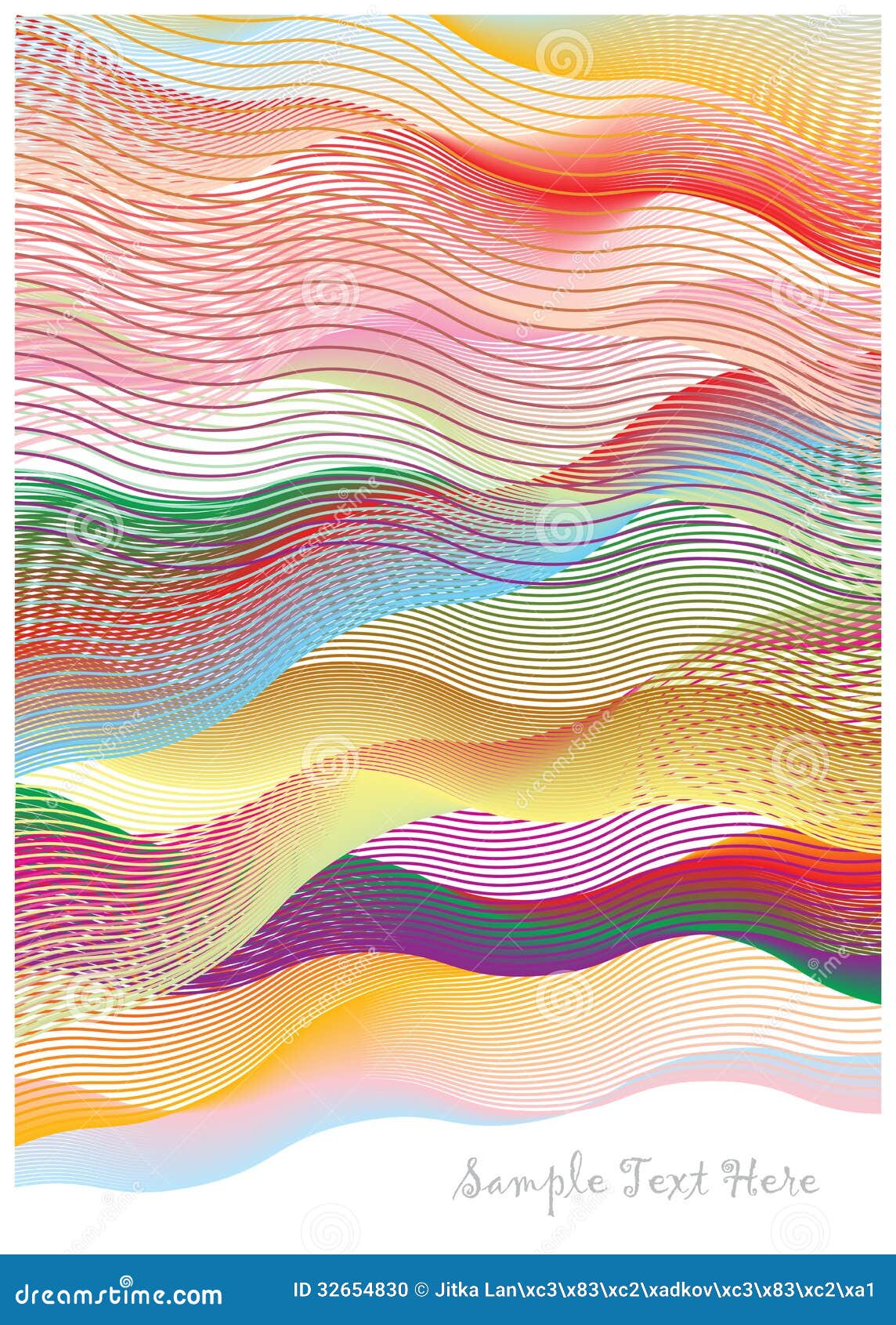 Abstract Colorful Waves Background Stock Illustration Illustration Of