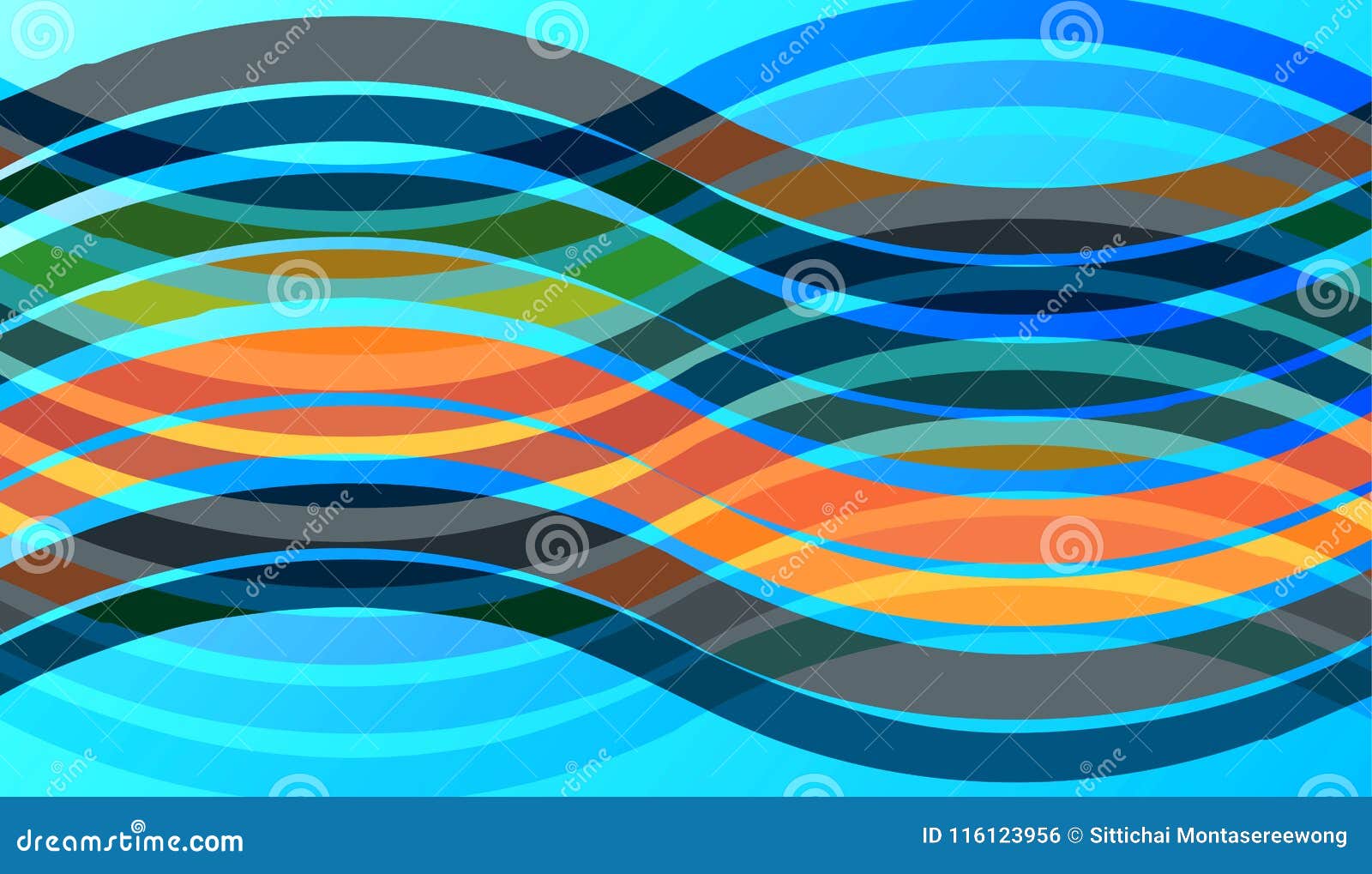 Abstract Colorful Waves and Patterns Stock Illustration - Illustration ...