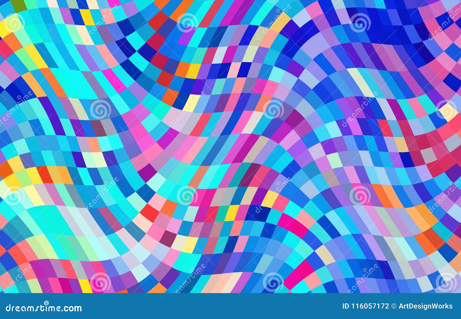 Abstract Colorful Waving Pattern Design Stock Illustration ...