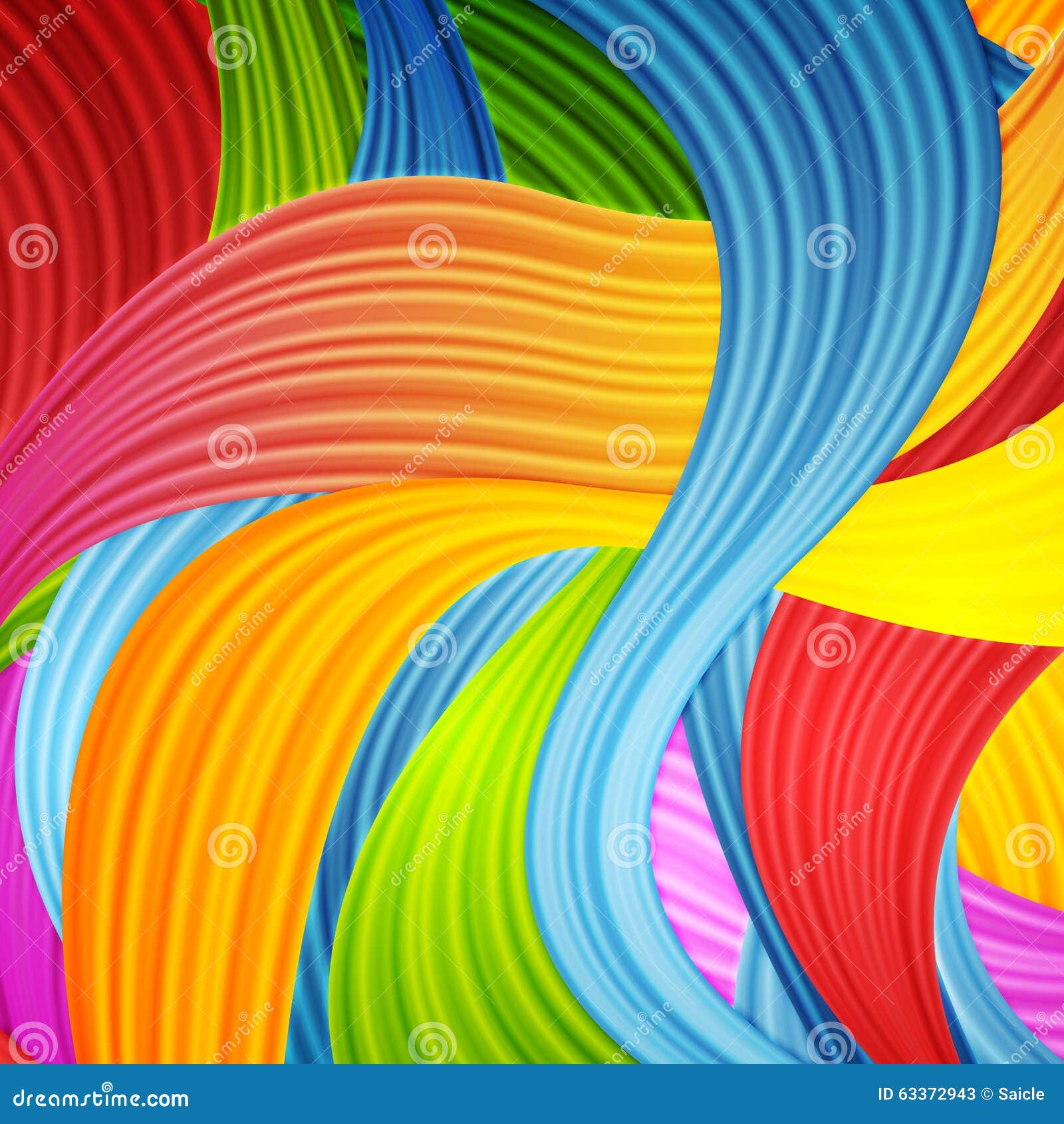 Abstract Colorful Wavy Pattern Design Stock Vector - Illustration of ...