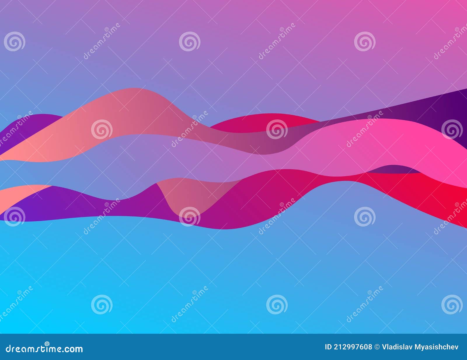 Abstract Colorful Wavy Shape Background Stock Vector - Illustration of ...