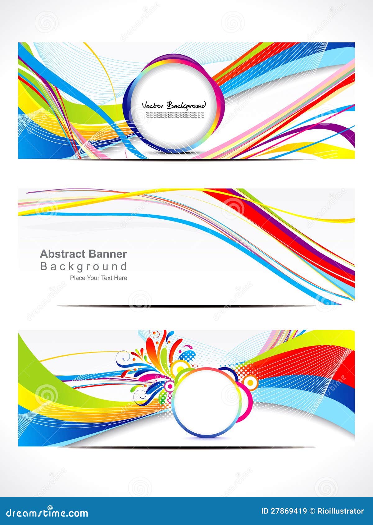 Abstract Colorful Web Banner Stock Vector - Illustration of banner ...